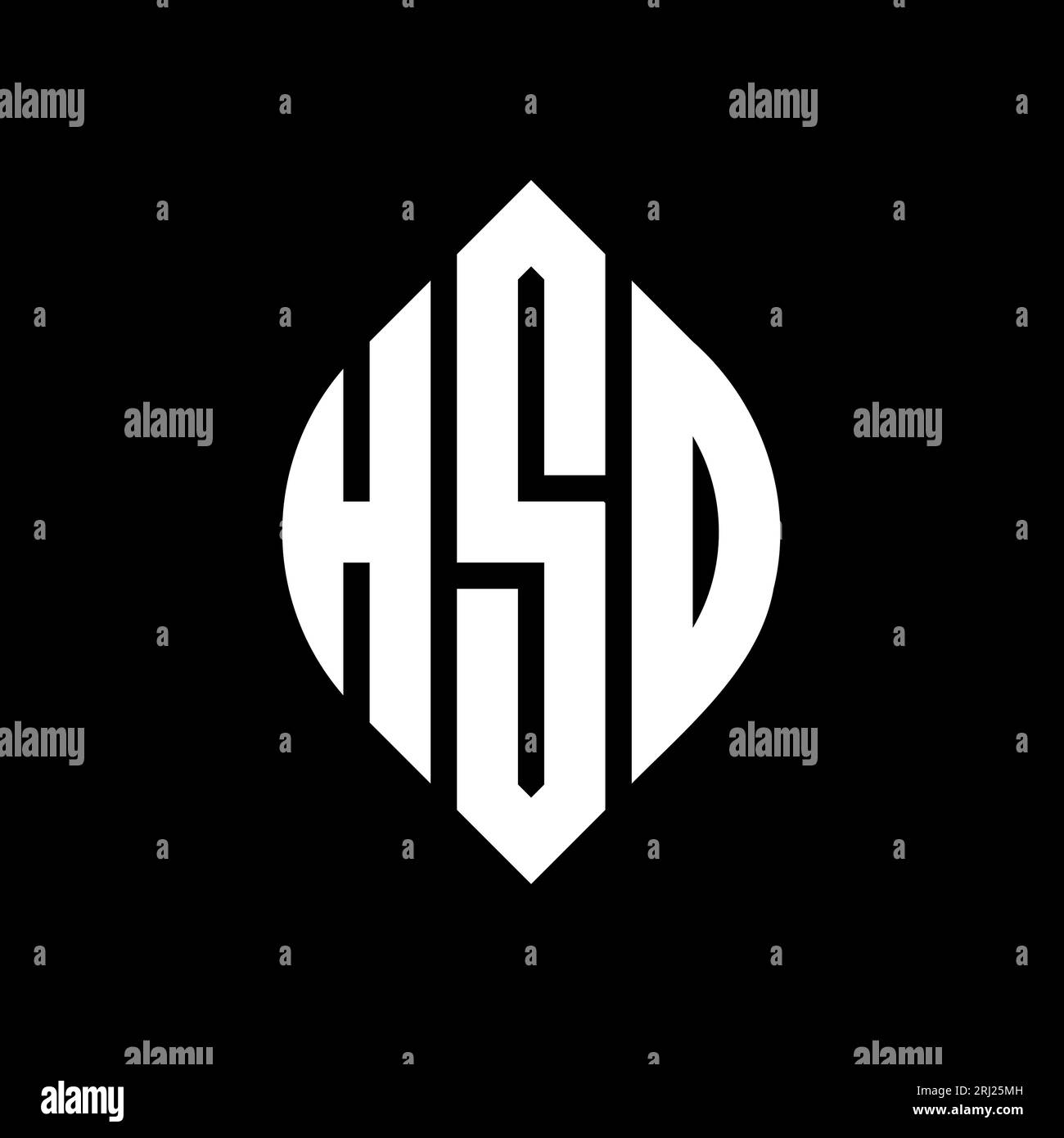 HSO circle letter logo design with circle and ellipse shape. HSO ...