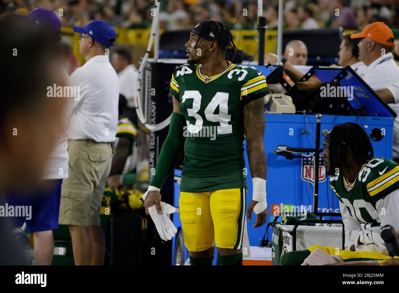 Green Bay Packers safety Jonathan Owens during a preseason NFL football ...