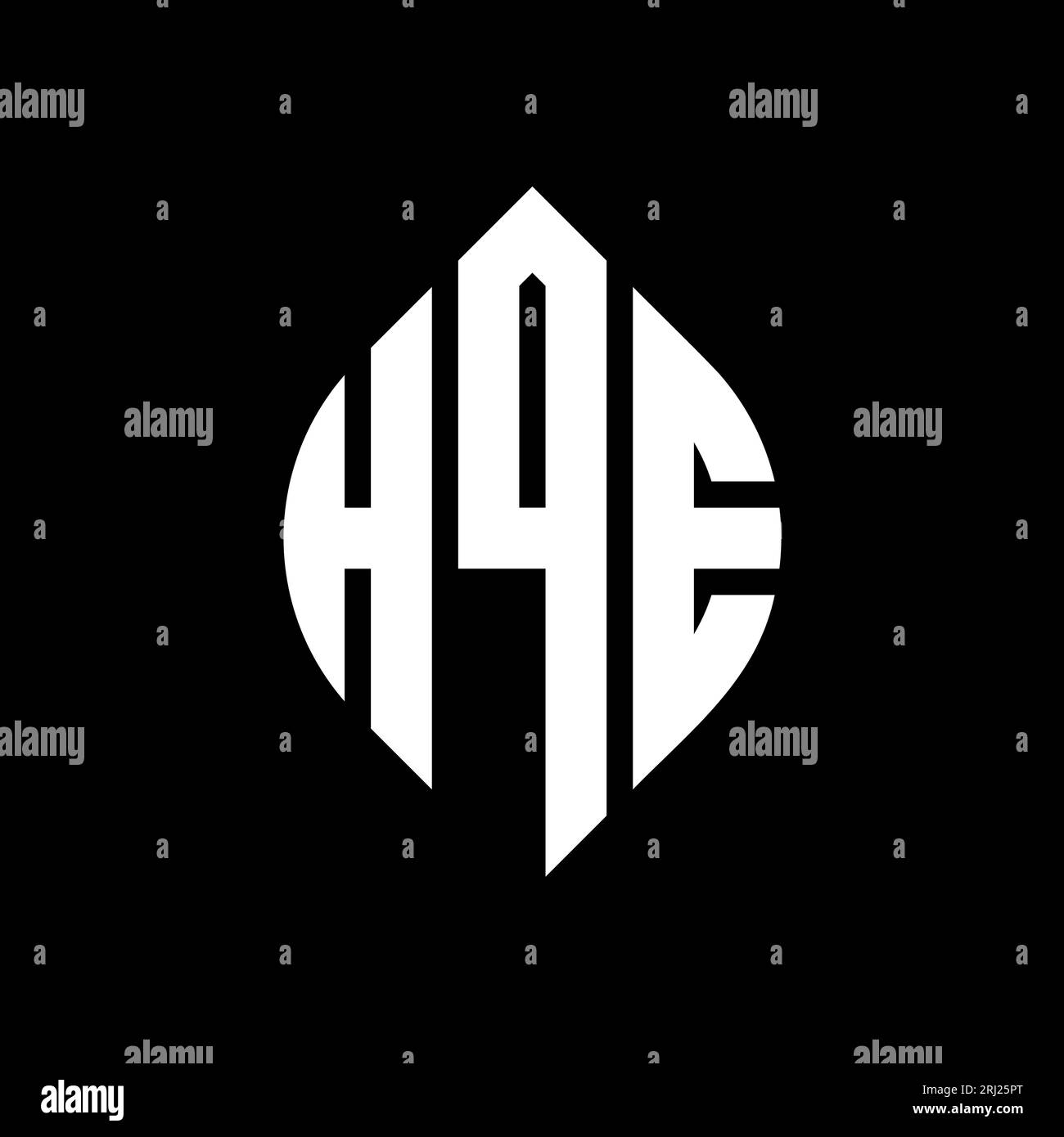 HQE circle letter logo design with circle and ellipse shape. HQE ...