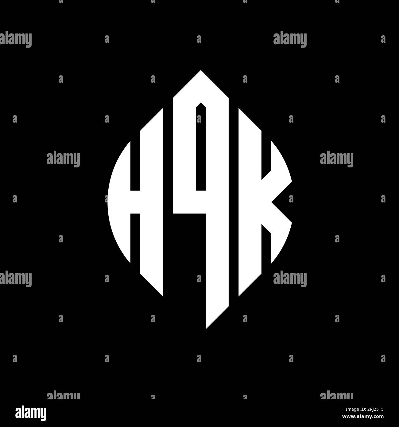 HQL circle letter logo design with circle and ellipse shape. HQL ...