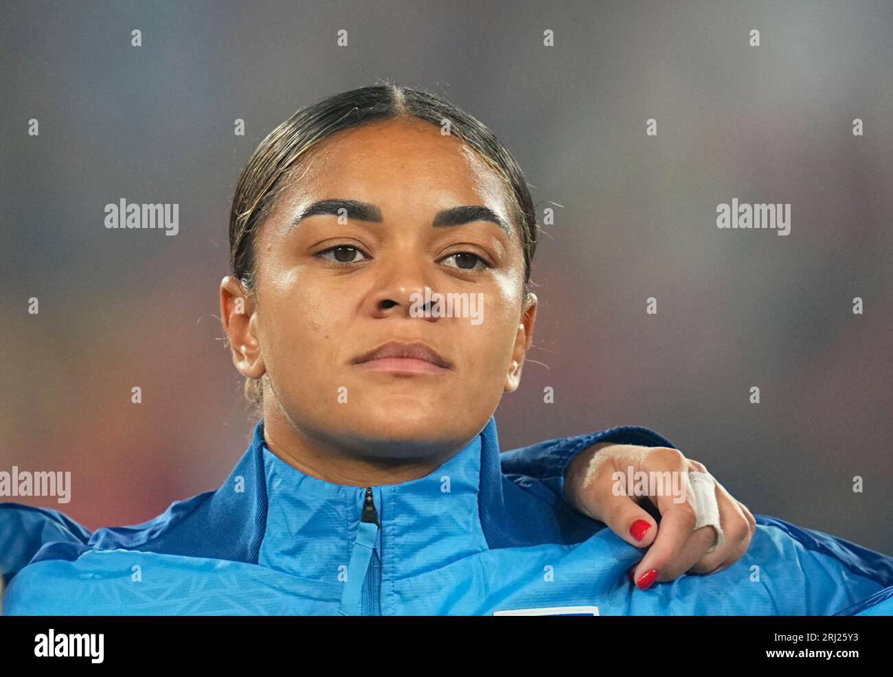 August 20 2023: Jessica Carter (England) looks on during a FiFA Womens ...