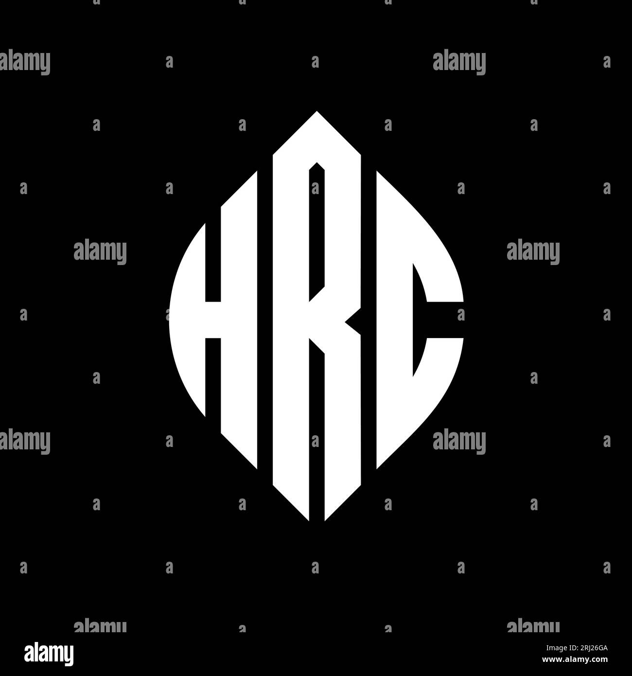 Hrc Circle Letter Logo Design With Circle And Ellipse Shape Hrc Ellipse Letters With