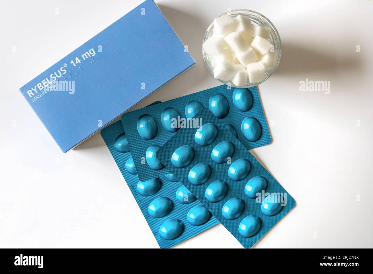 Rybelsus - pills for diabetes and weight loss. Drugs blister packaging ...