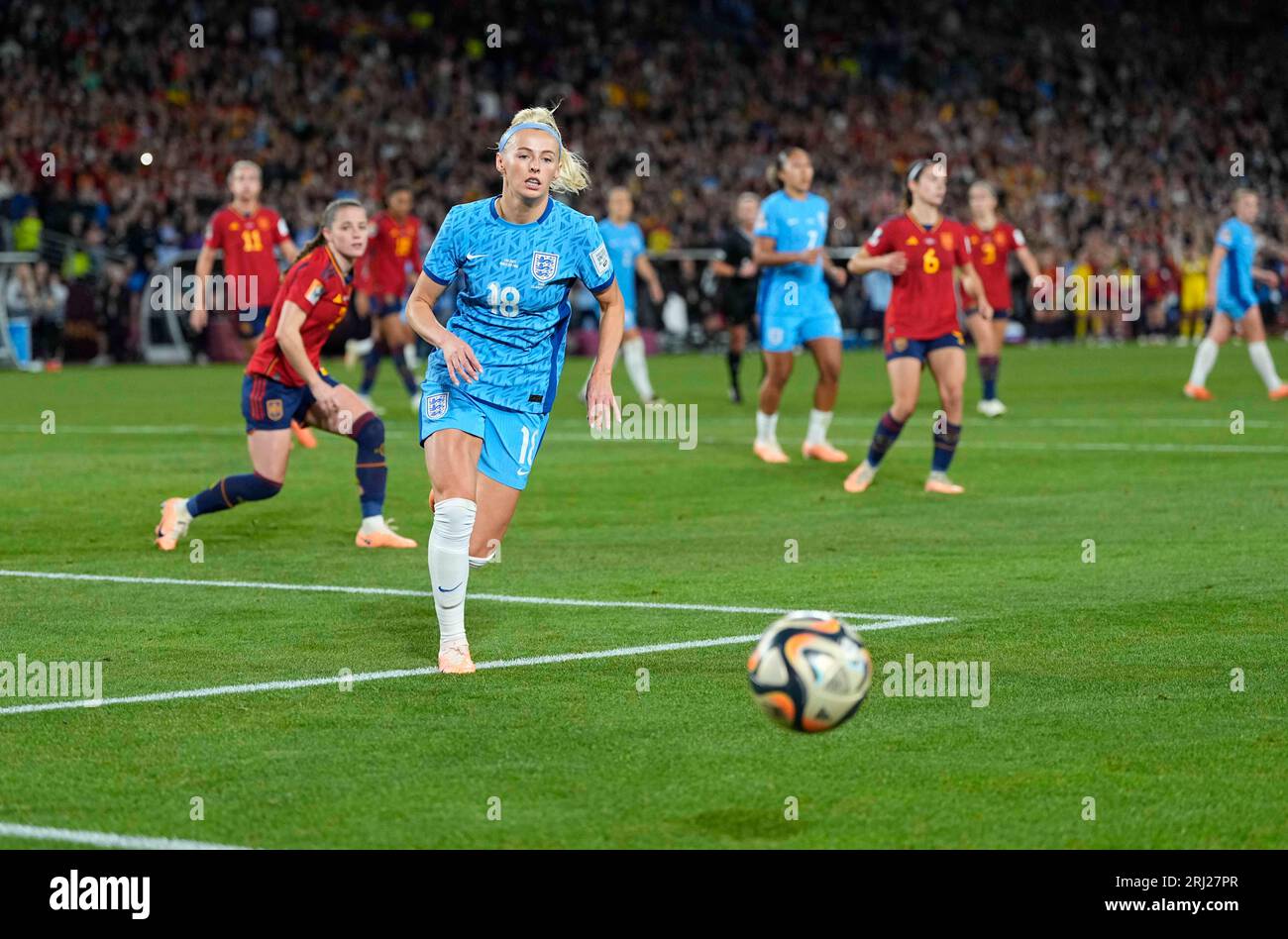 August 20 2023: Chloe Kelly (England) controls the ball during a FiFA ...