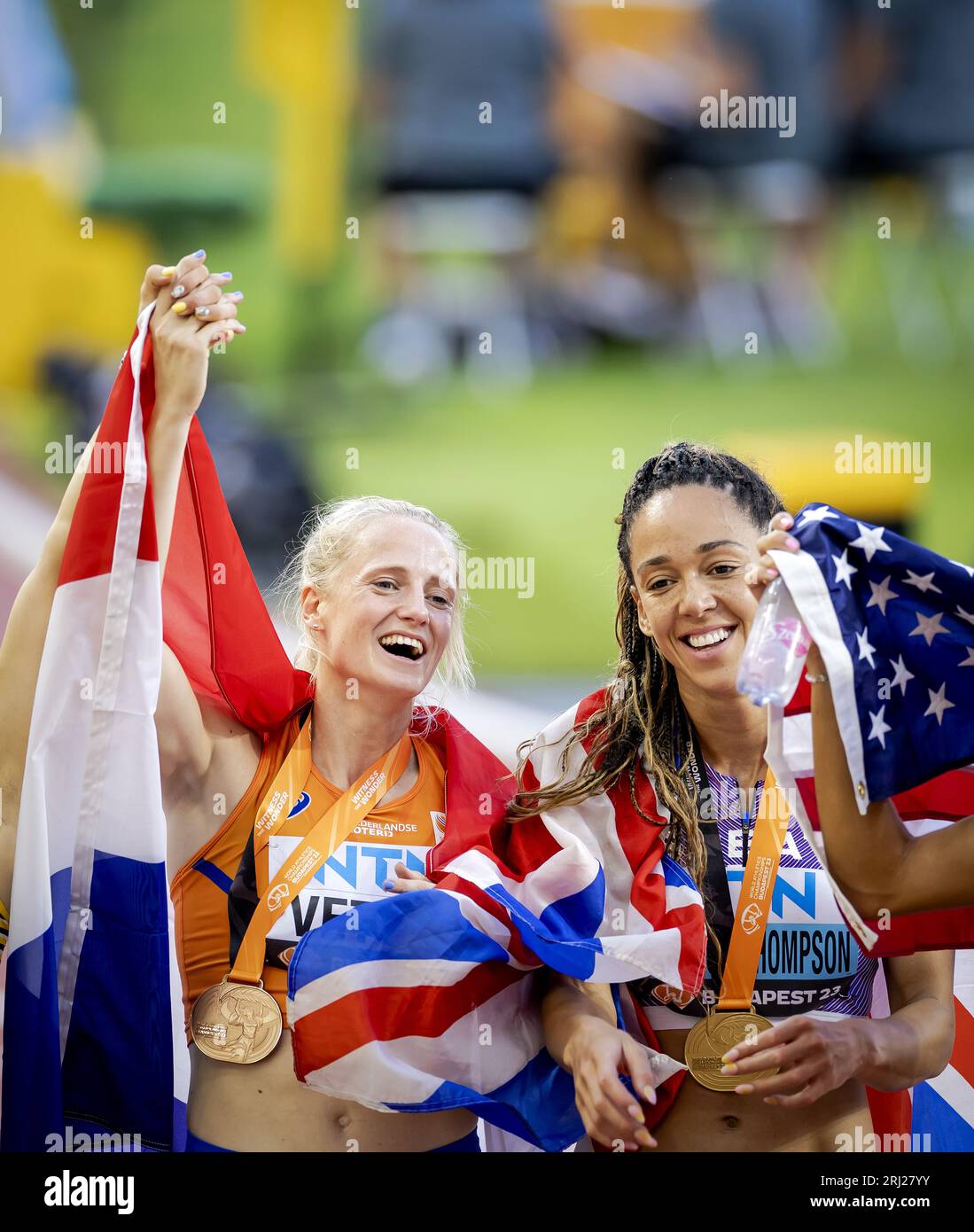 BUDAPEST - Anouk Vetter finishes third in the heptathlon during the ...