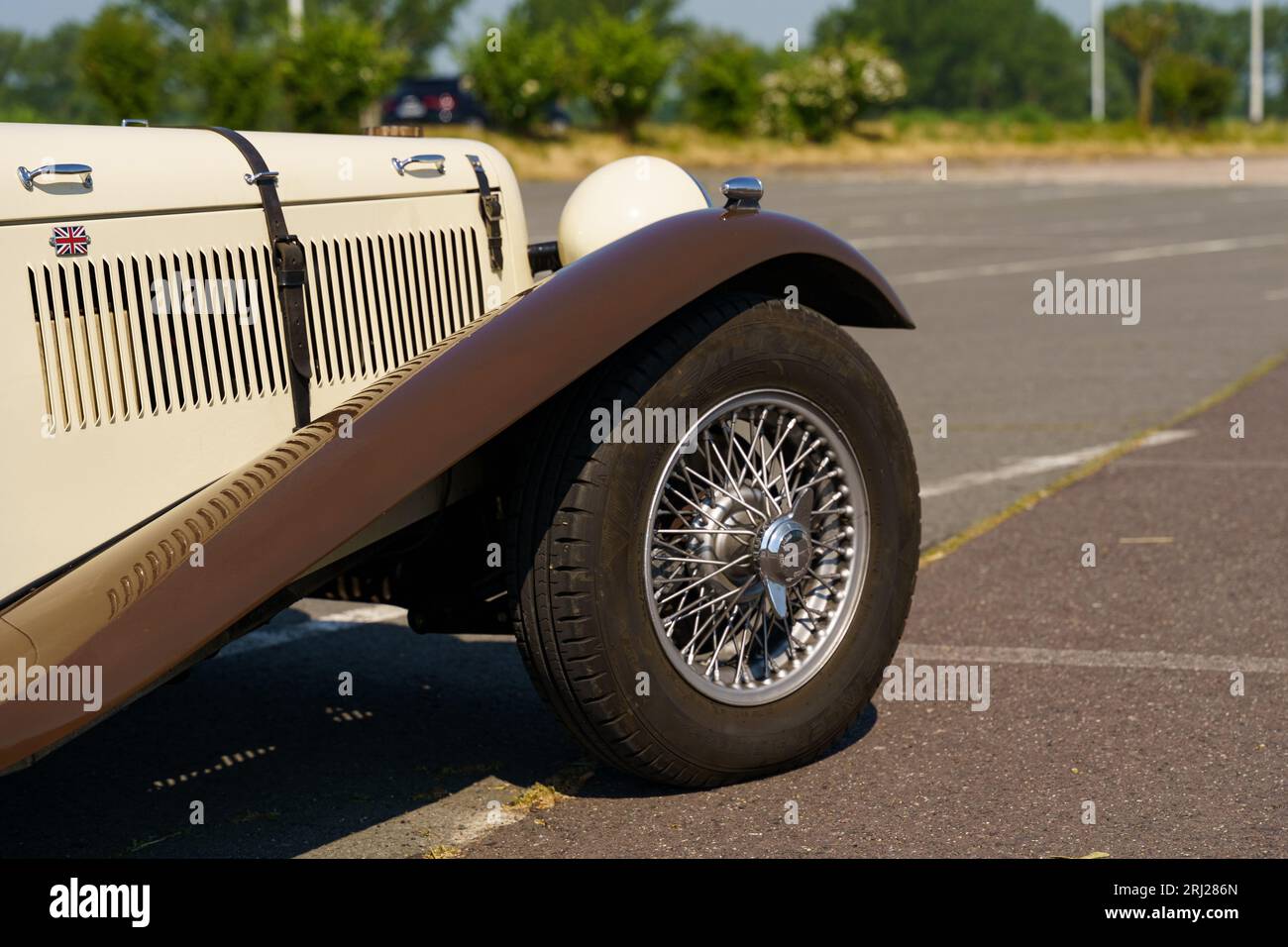 Waltershausen, Germany - June 10, 2023: A vintage British car MG L1 ...