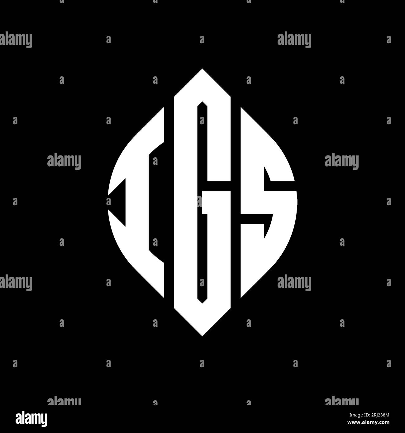 IGS circle letter logo design with circle and ellipse shape. IGS ...
