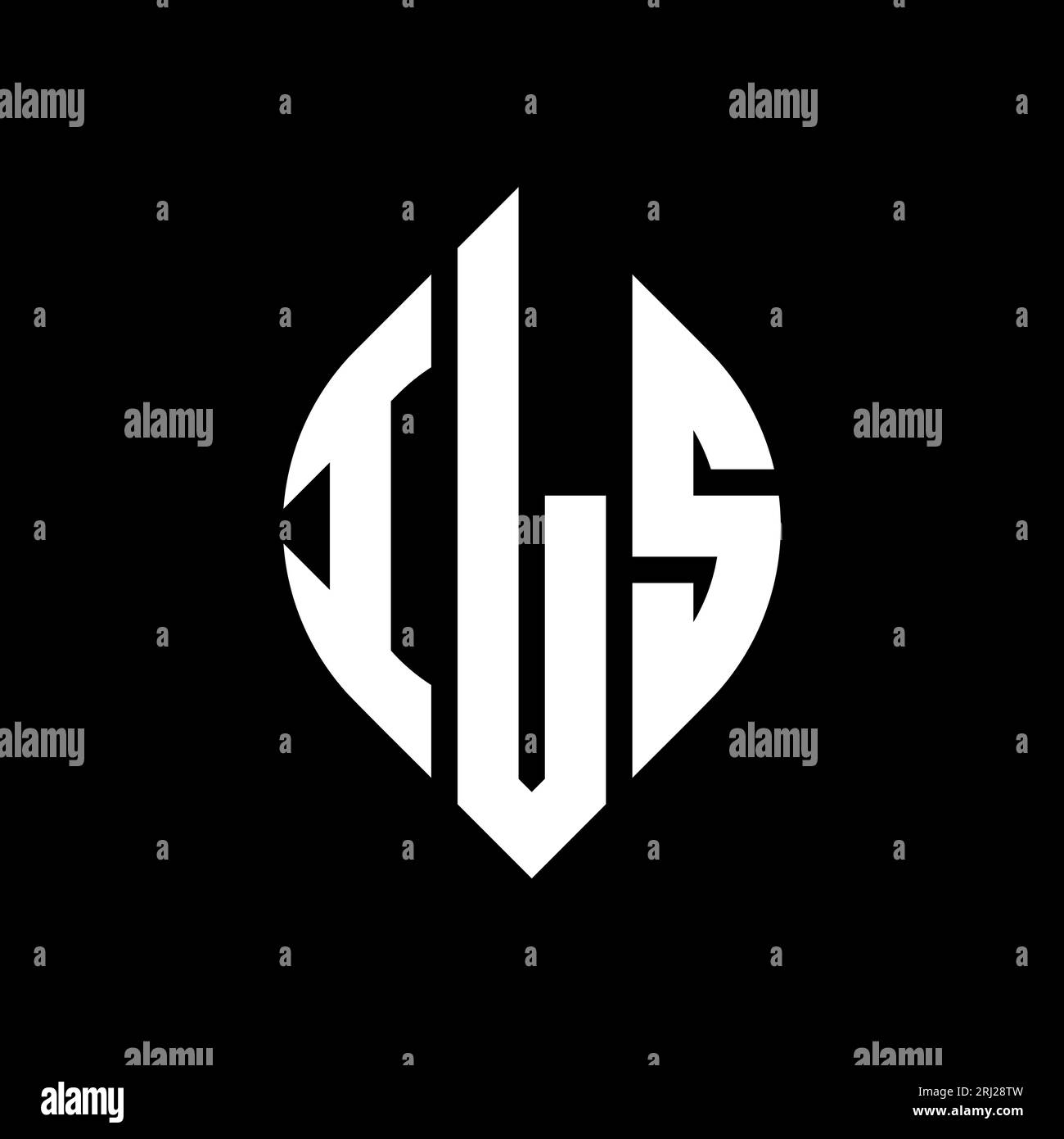 ILS circle letter logo design with circle and ellipse shape. ILS ...