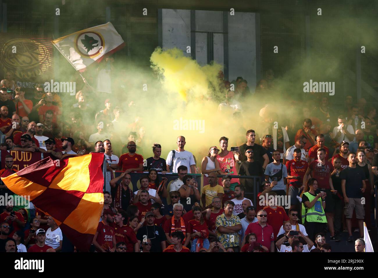 Rome, . 20th Aug, 2023. Rome, Italy 20.08.2023: Roma fans remember ...