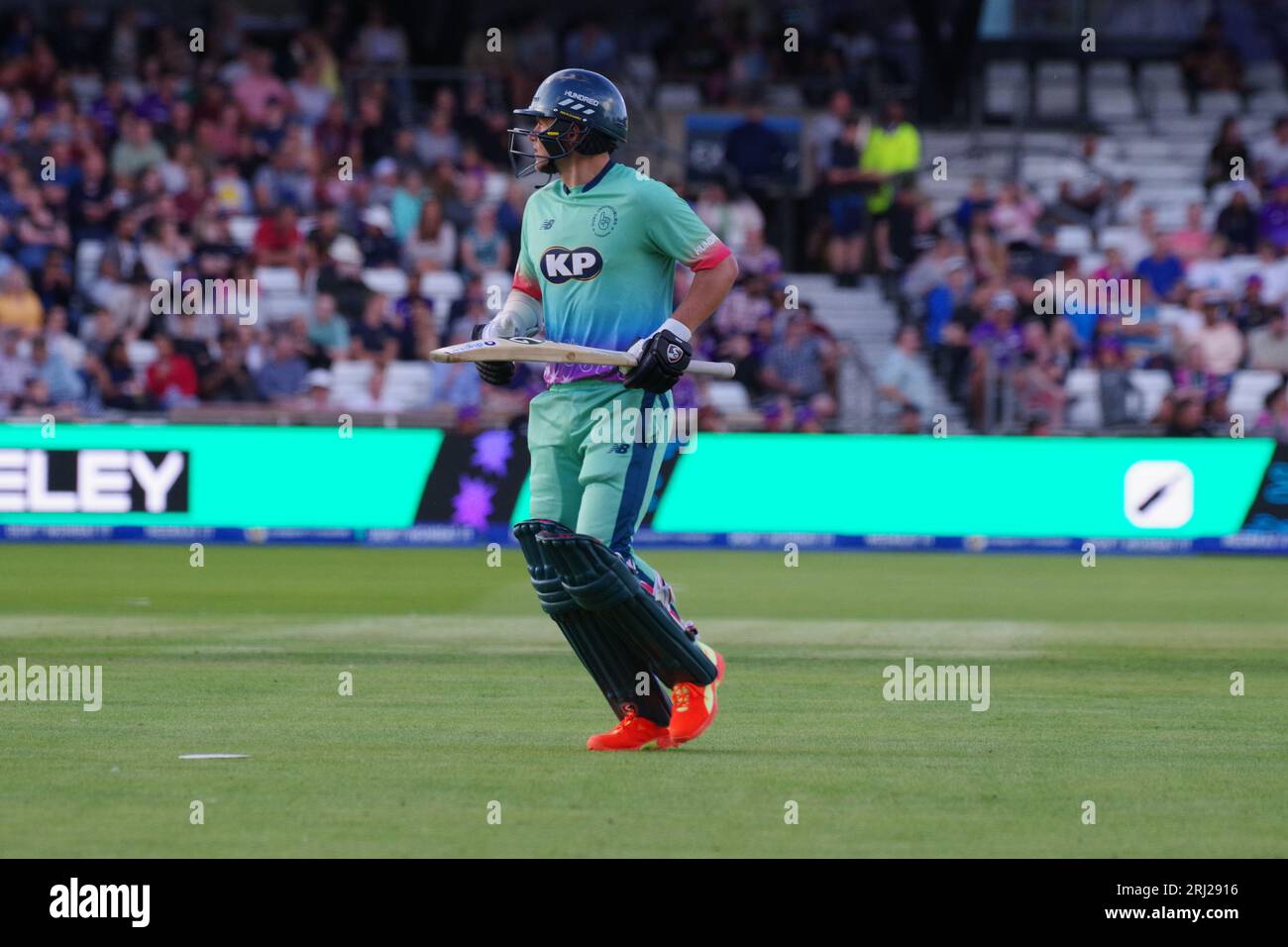 Leeds, 11 August 2023. Sam Curran batting for Oval Invincibles against ...