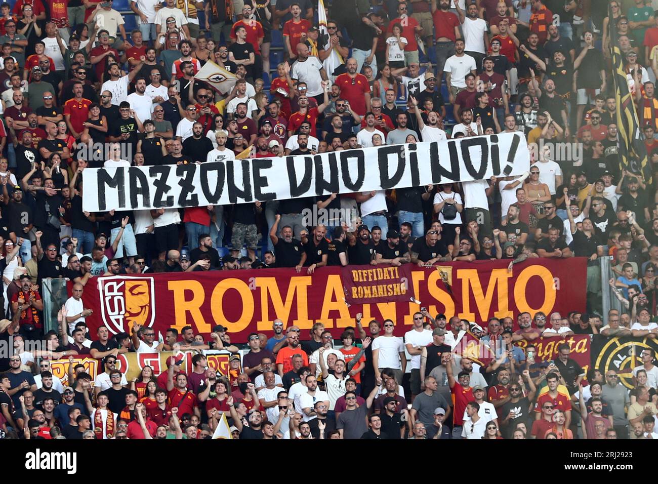 Rome, . 20th Aug, 2023. Rome, Italy 20.08.2023: Roma fans remember ...