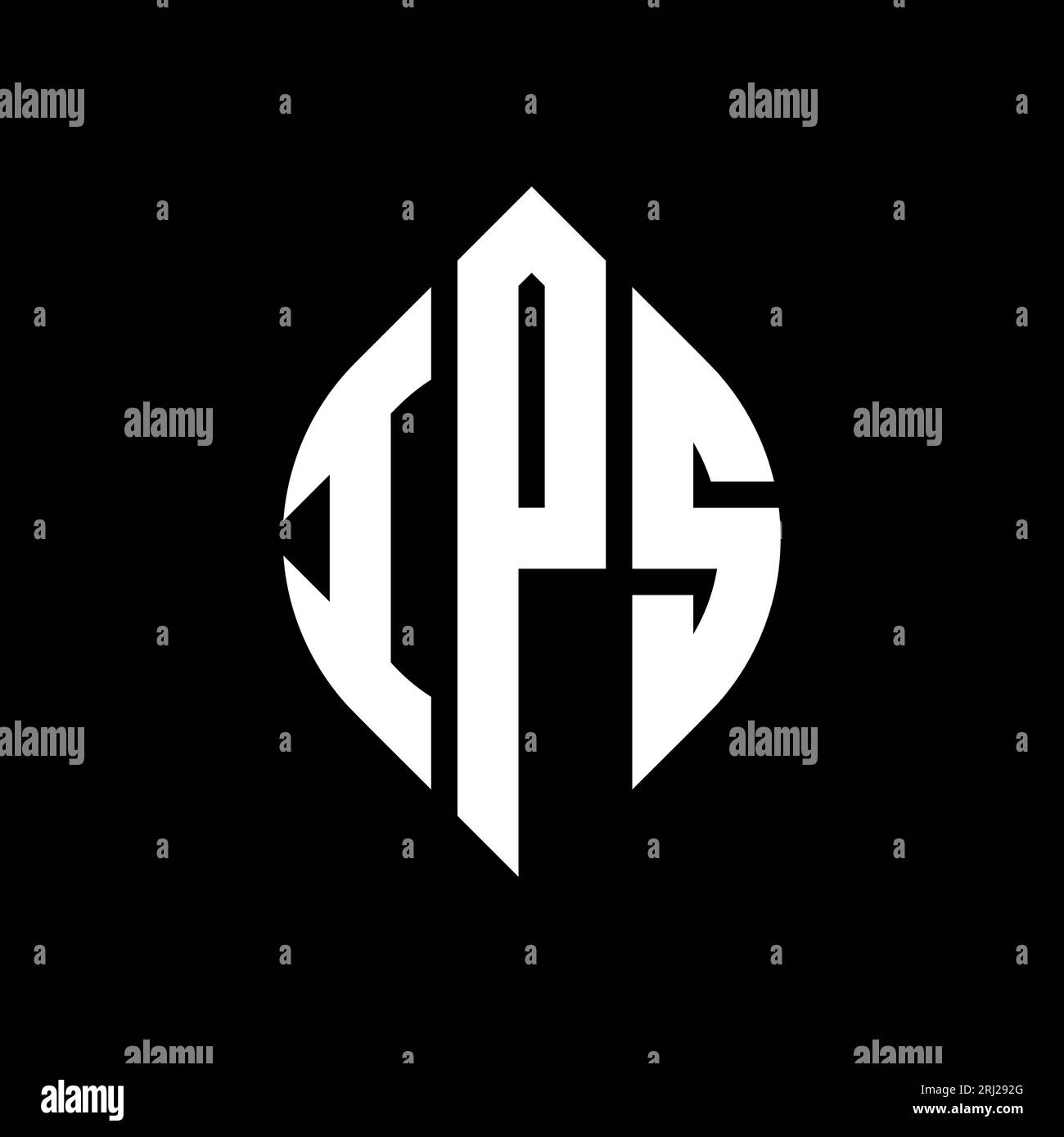 IPS circle letter logo design with circle and ellipse shape. IPS ...