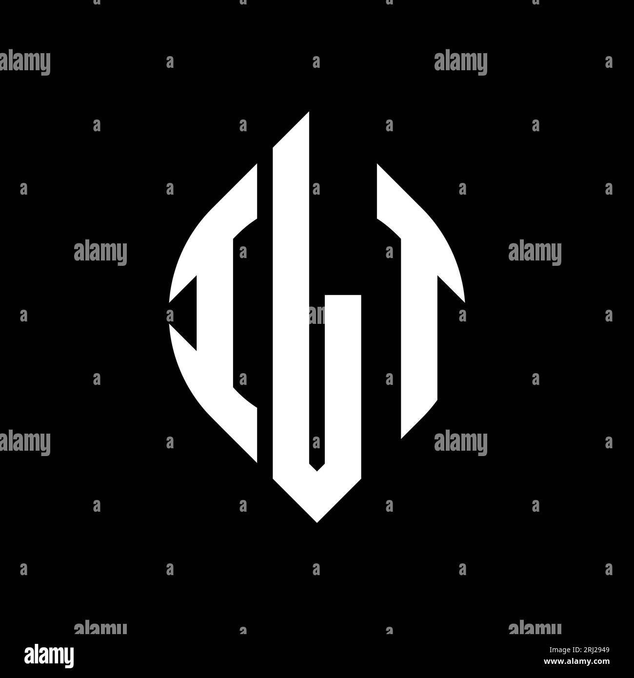 ILT circle letter logo design with circle and ellipse shape. ILT ...