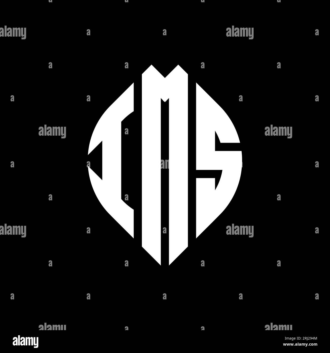 IMS circle letter logo design with circle and ellipse shape. IMS ...