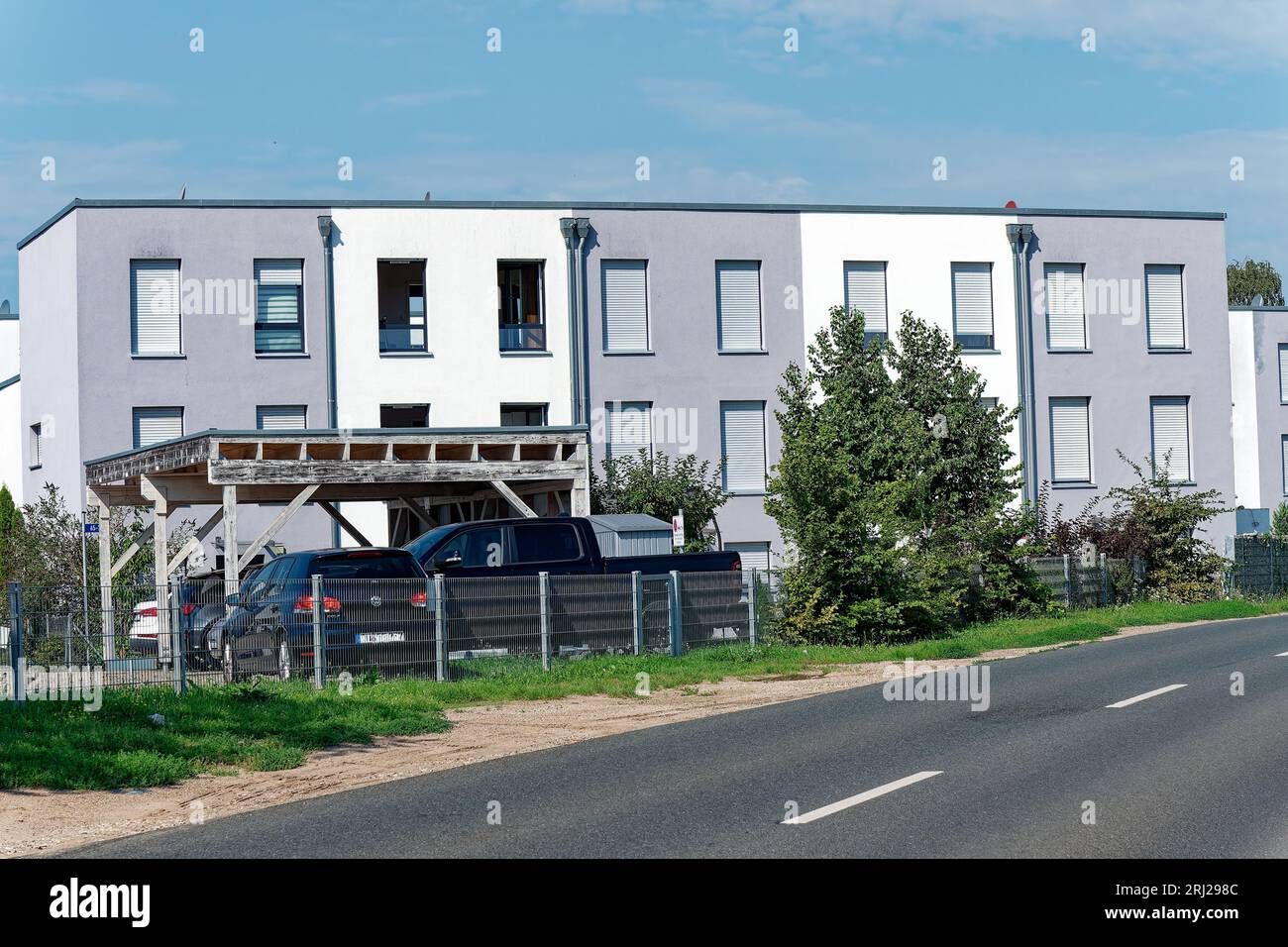 Real estate business, development area with housing construction ...