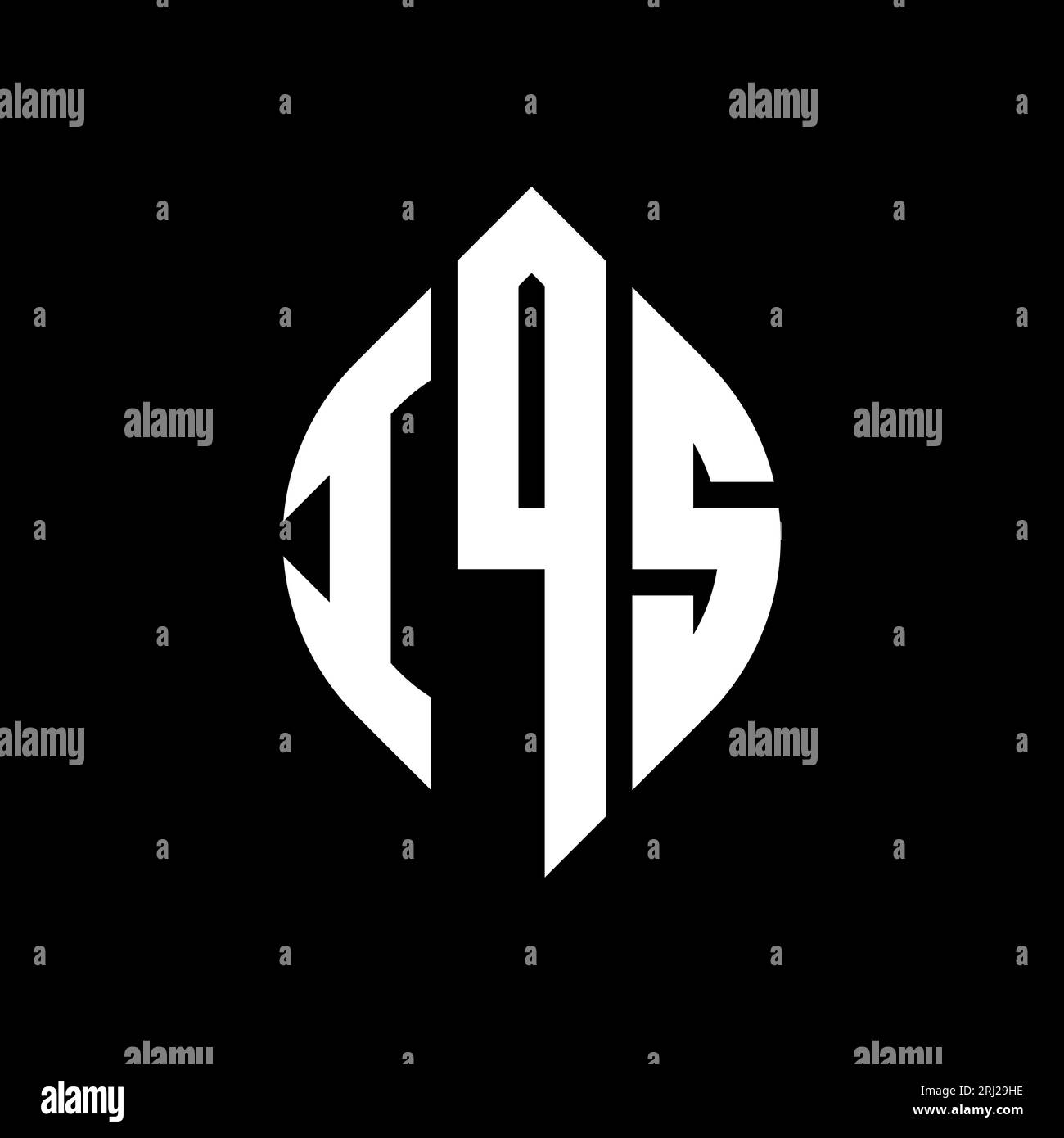 IQS circle letter logo design with circle and ellipse shape. IQS ...