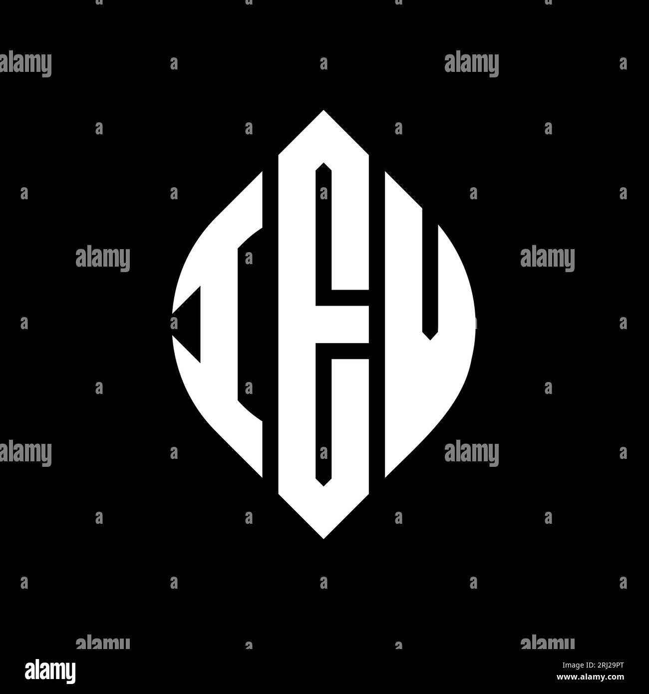 IEV circle letter logo design with circle and ellipse shape. IEV ...
