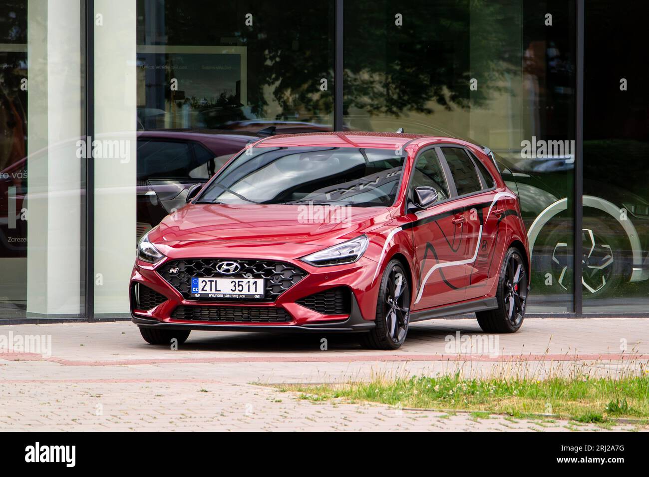 OSTRAVA, CZECH REPUBLIC - JUNE 21, 2023: Hyundai i30 N sport hot hatch ...