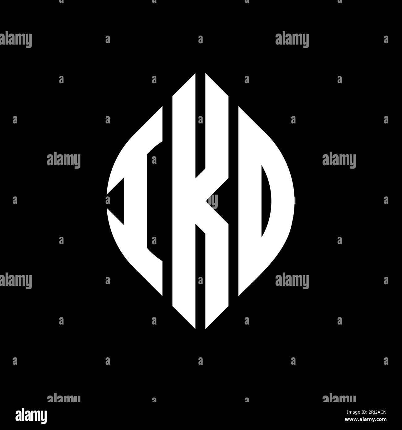 IKO circle letter logo design with circle and ellipse shape. IKO ...