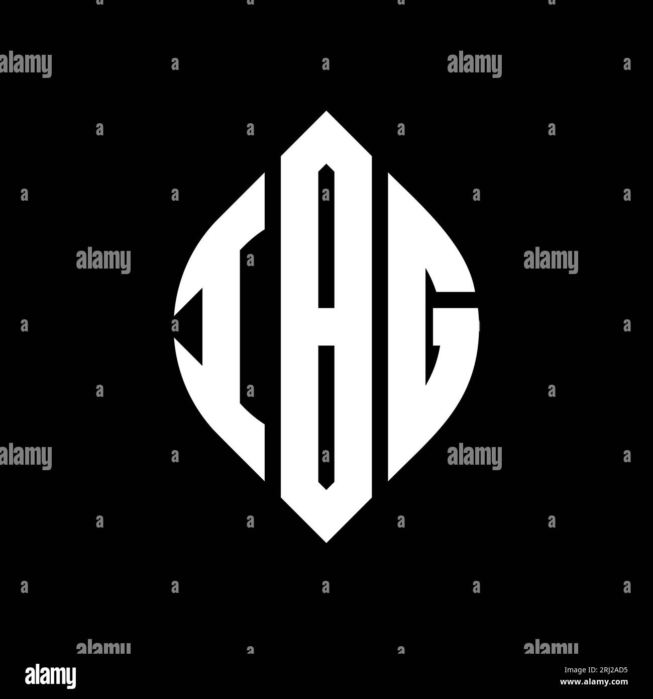 IBG circle letter logo design with circle and ellipse shape. IBG ...