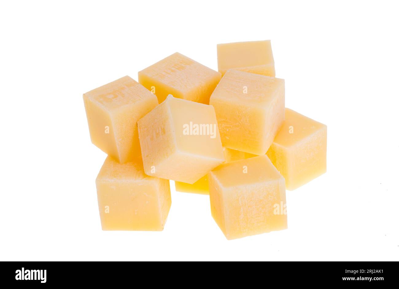 hard cheese cubes isolated on white background Stock Photo - Alamy