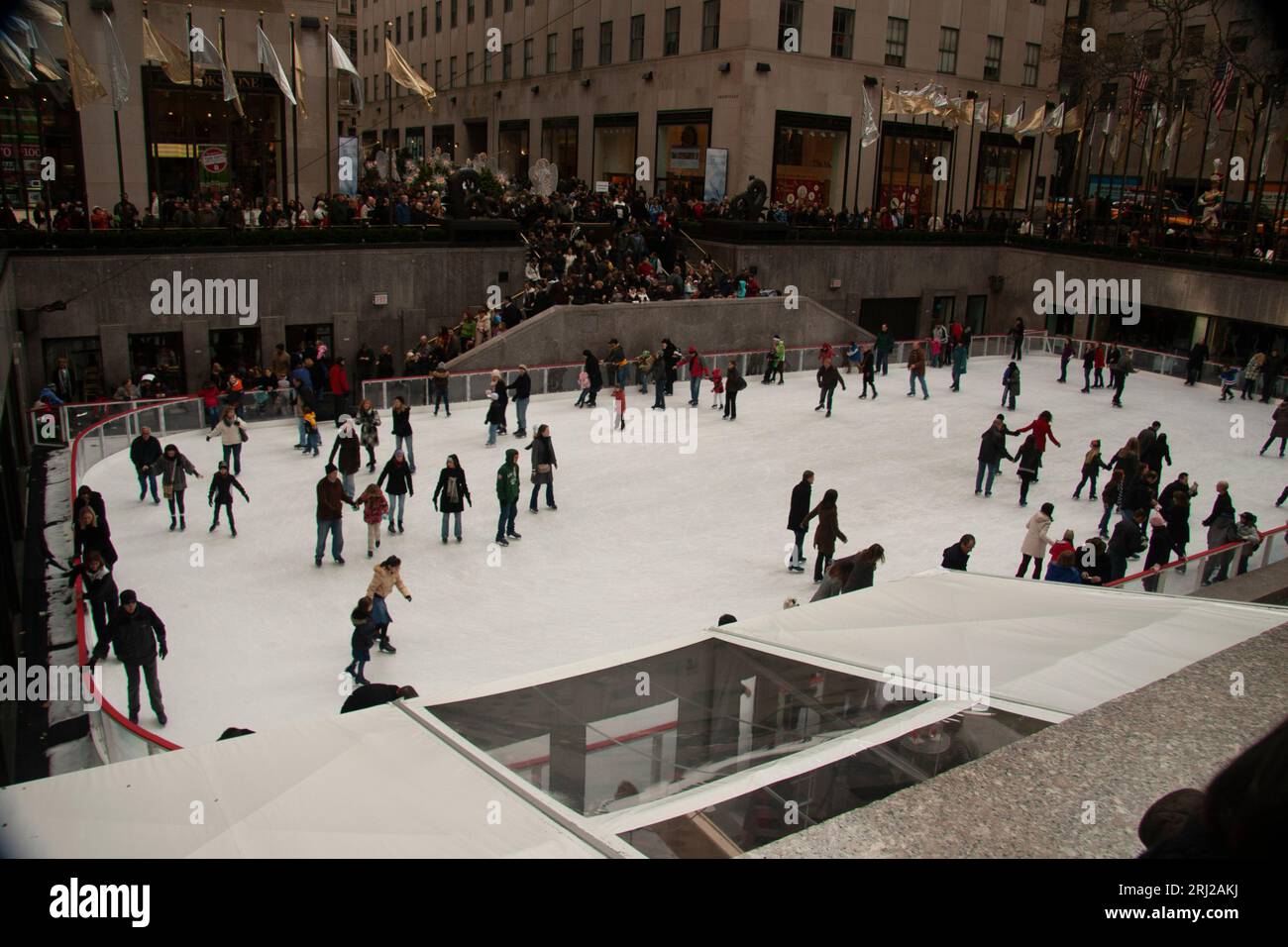The Skating Ring at Rockefeller Center Christmas Midtown Manhattan New ...