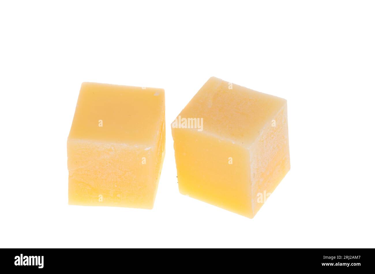 hard cheese cubes isolated on white background Stock Photo - Alamy