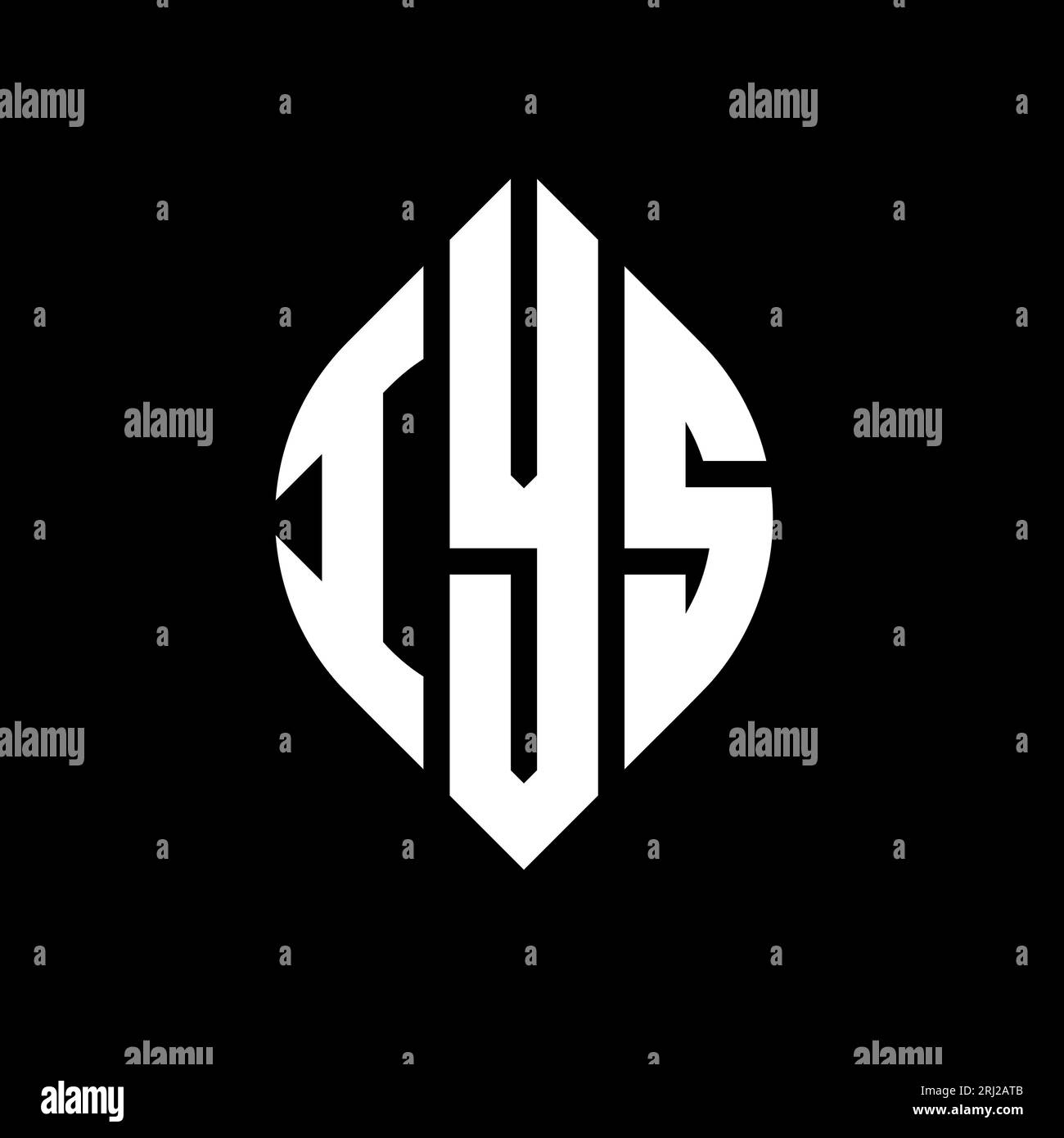 IYS circle letter logo design with circle and ellipse shape. IYS ...