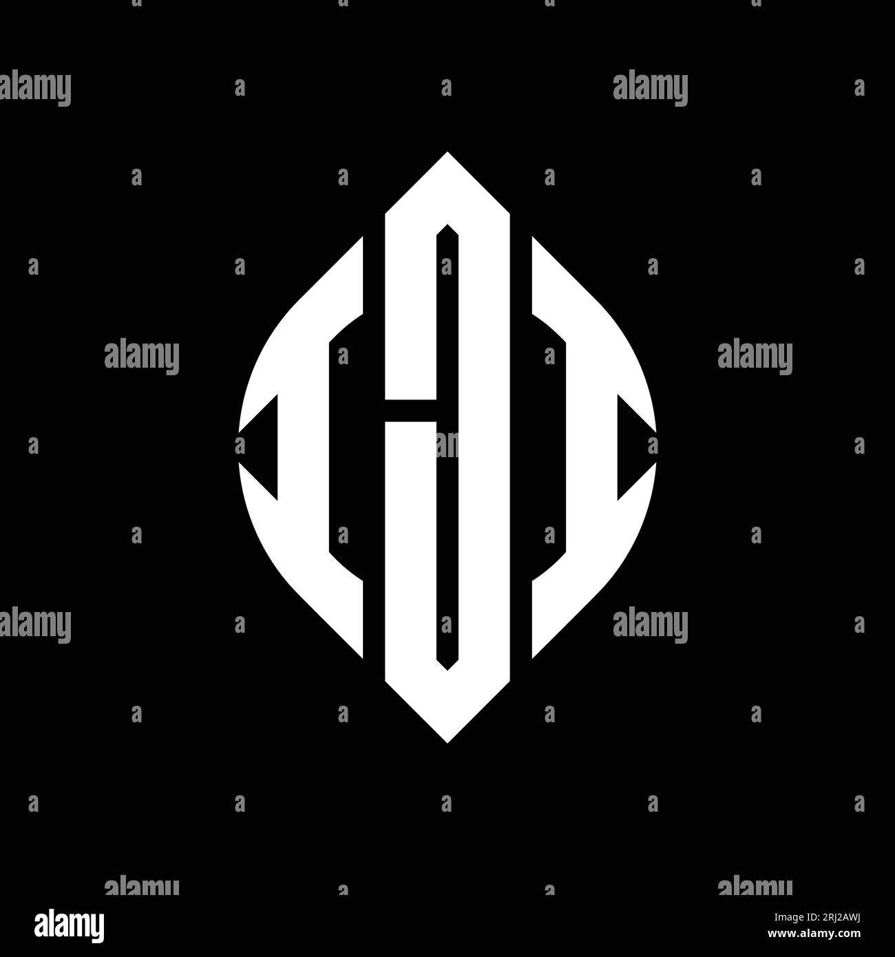 IJI circle letter logo design with circle and ellipse shape. IJI ...