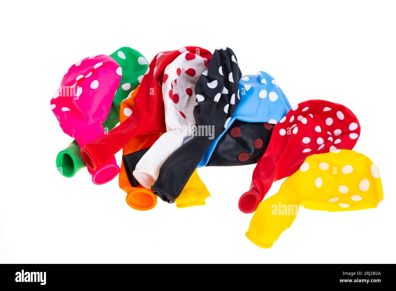 polka dot balloons on white background Stock Photo - Alamy