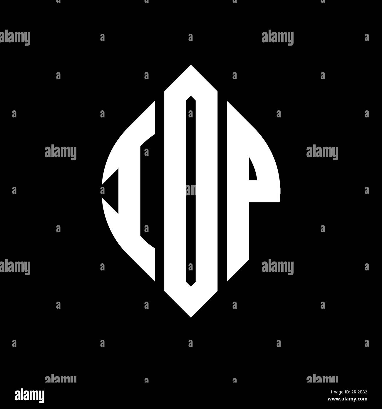 IDP circle letter logo design with circle and ellipse shape. IDP ellipse letters with ...