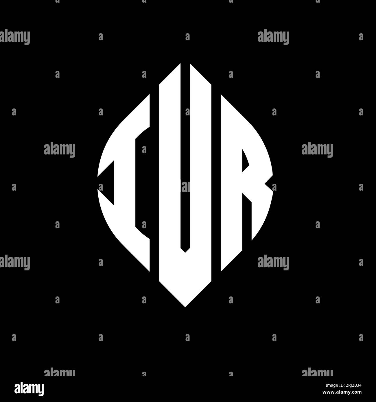 IVR circle letter logo design with circle and ellipse shape. IVR ...