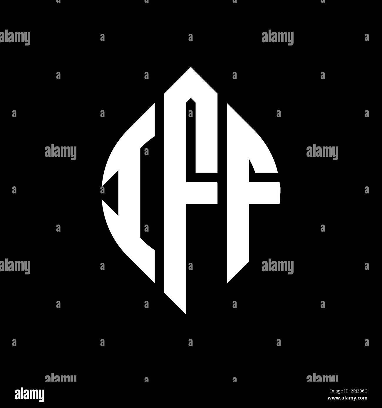 Iff Circle Letter Logo Design With Circle And Ellipse Shape Iff