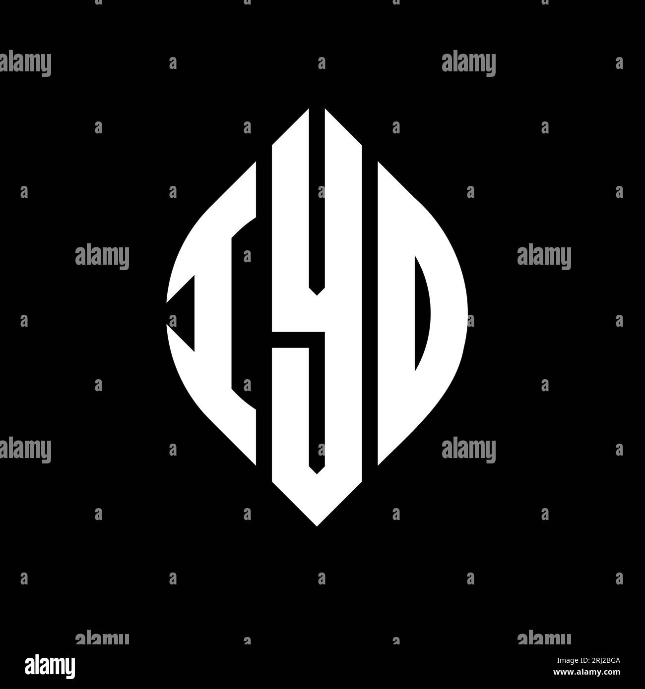 IYD circle letter logo design with circle and ellipse shape. IYD ...