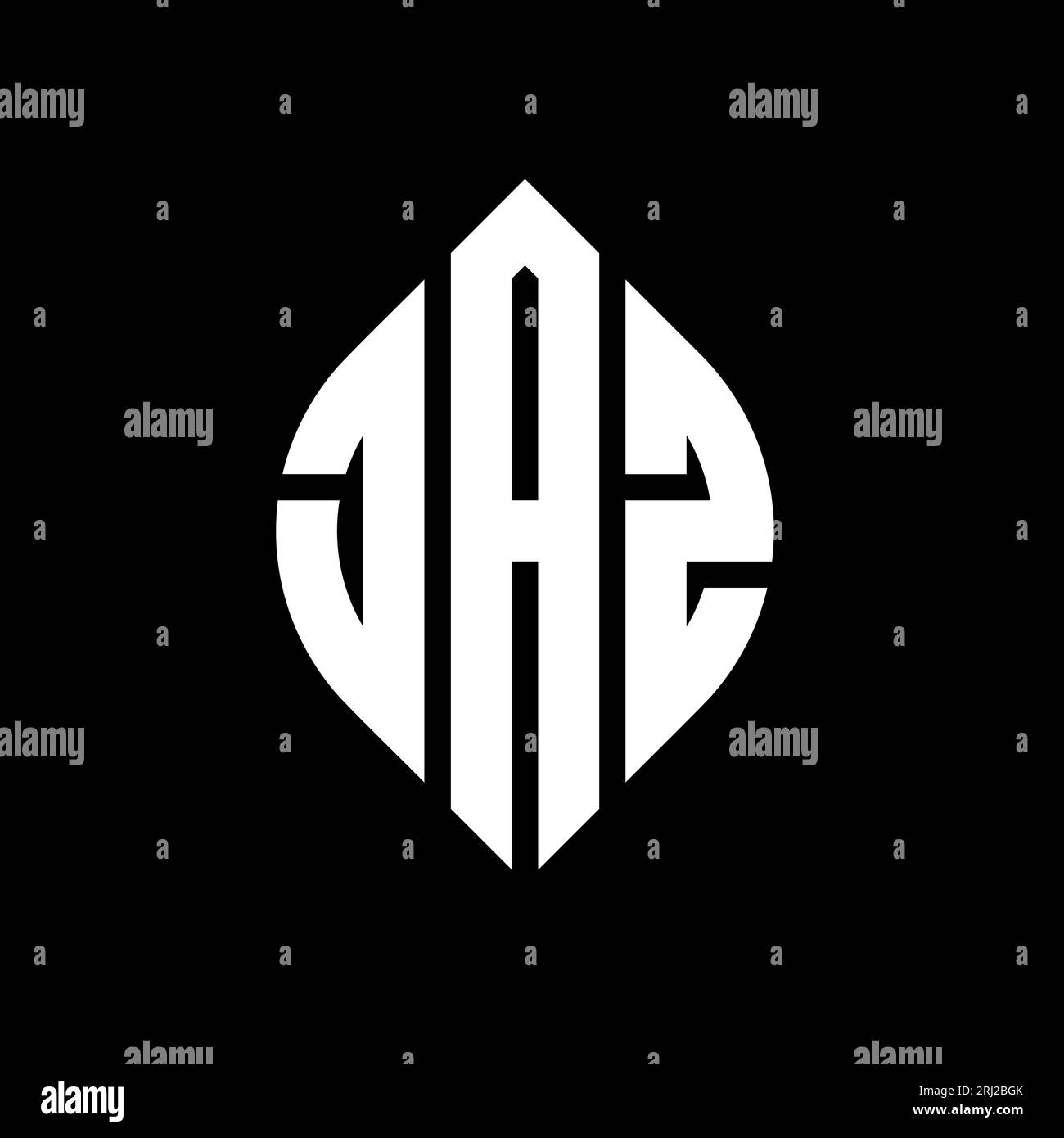 JAZ circle letter logo design with circle and ellipse shape. JAZ ...