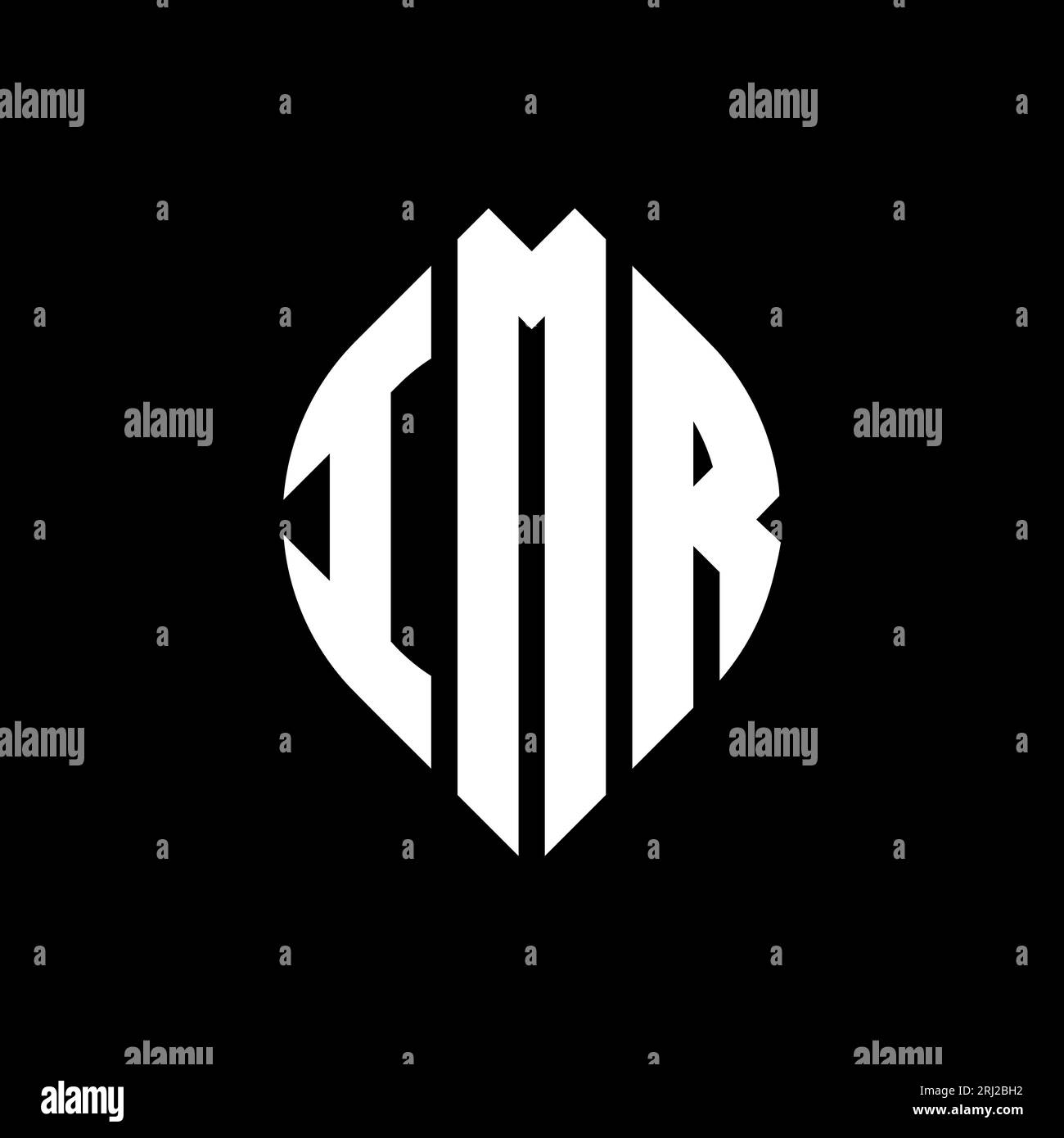 IMR circle letter logo design with circle and ellipse shape. IMR ...