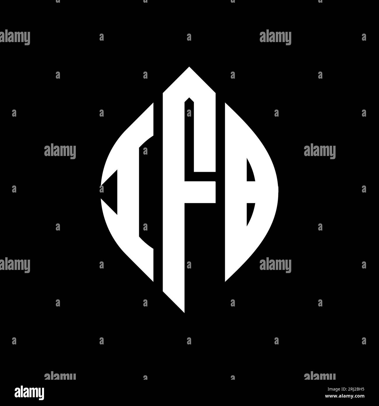 IFB circle letter logo design with circle and ellipse shape. IFB ...