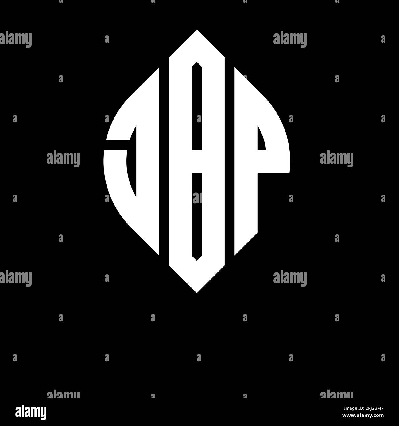 JBP circle letter logo design with circle and ellipse shape. JBP ...
