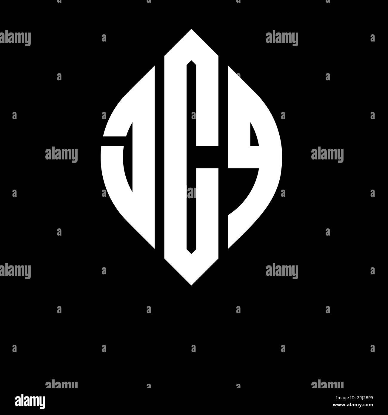 JCQ circle letter logo design with circle and ellipse shape. JCQ ...