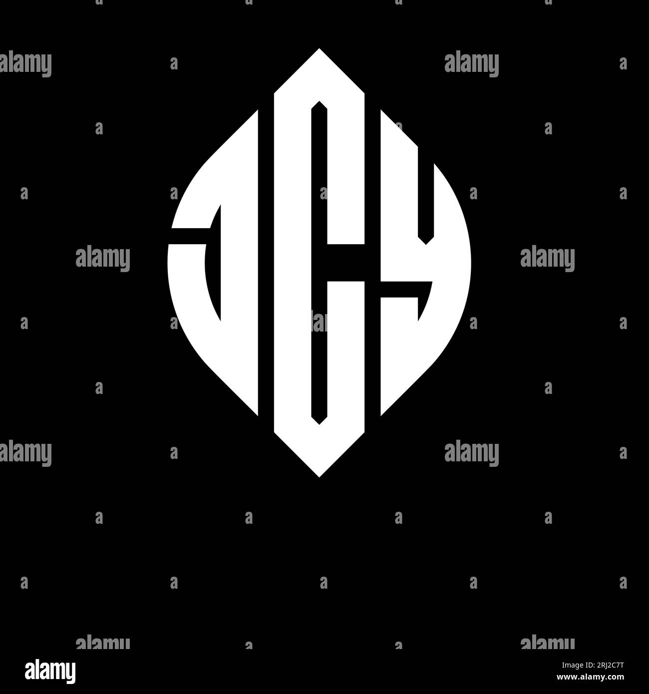 JCY circle letter logo design with circle and ellipse shape. JCY ...