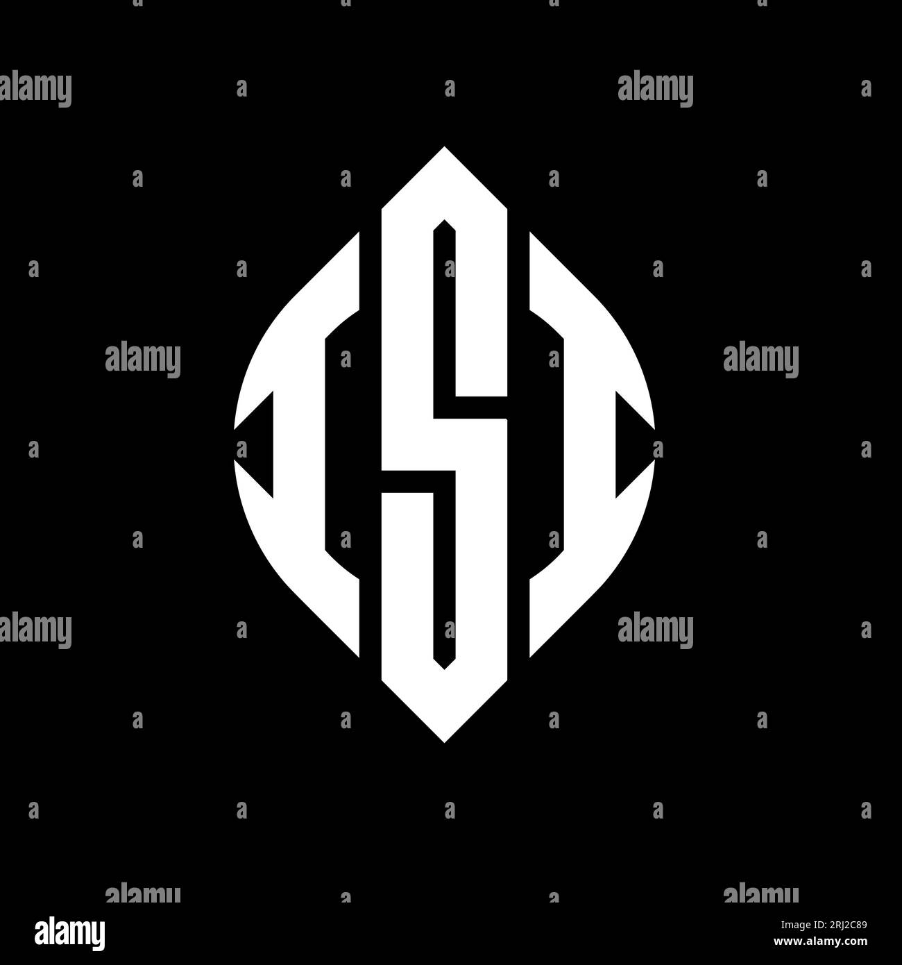 ISI circle letter logo design with circle and ellipse shape. ISI ...