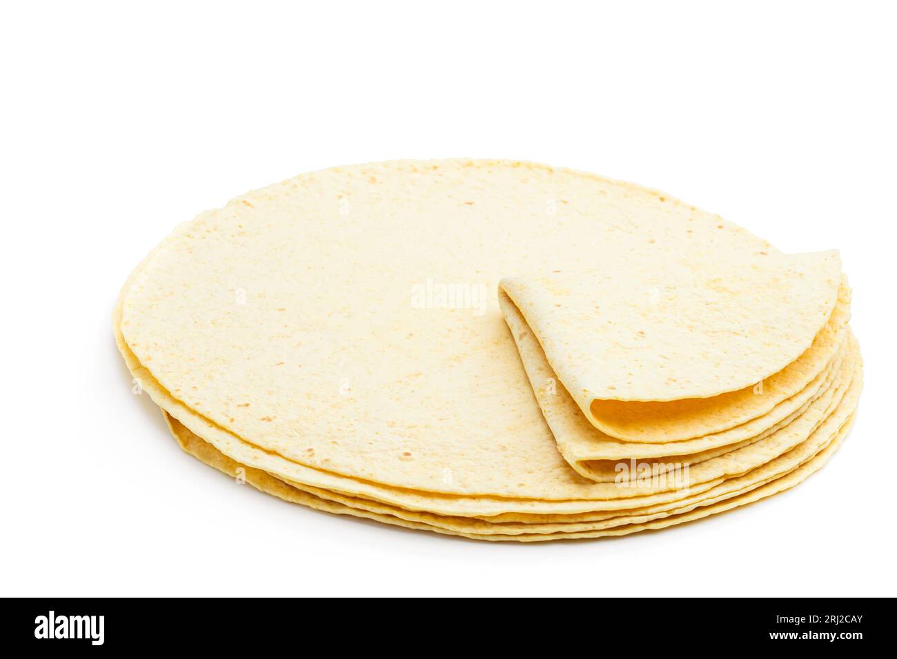Corn pita bread isolated on white Stock Photo - Alamy