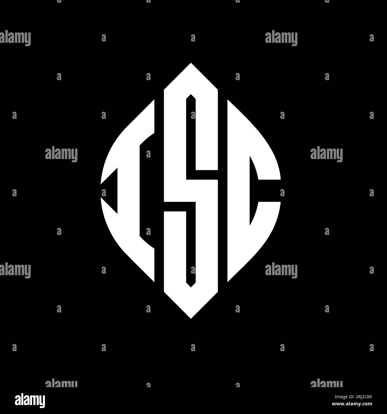 ISC circle letter logo design with circle and ellipse shape. ISC ...
