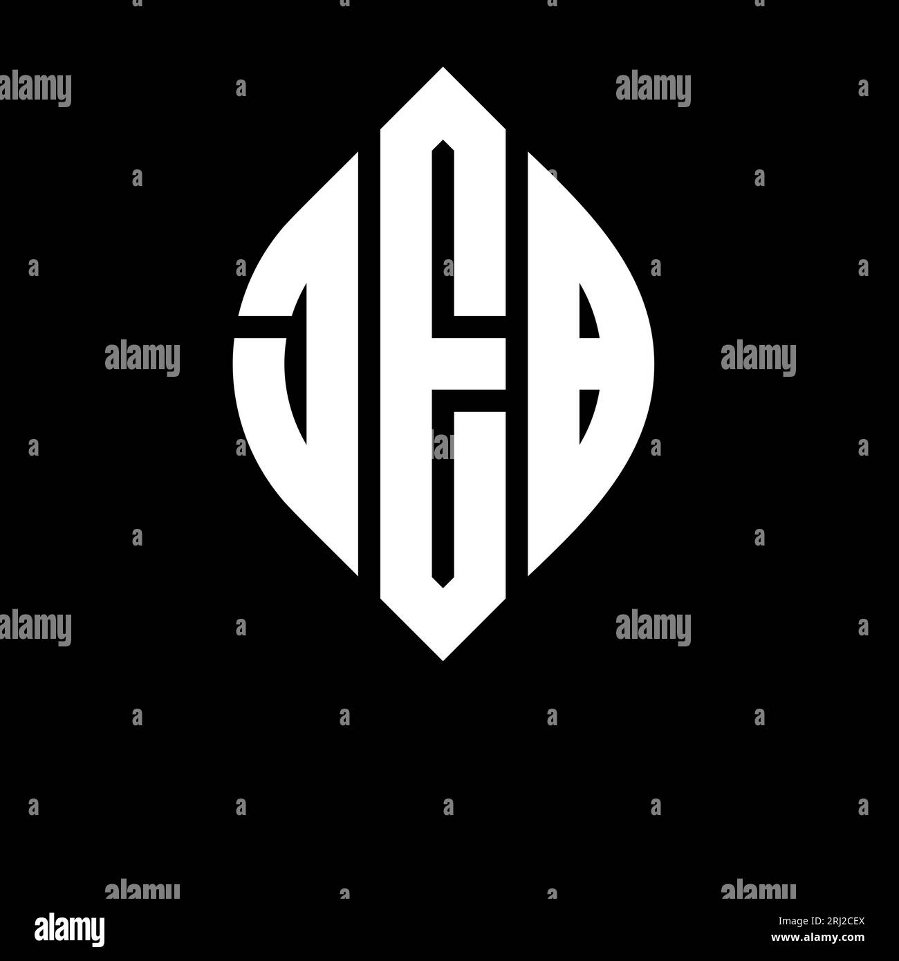 JEB circle letter logo design with circle and ellipse shape. JEB ...