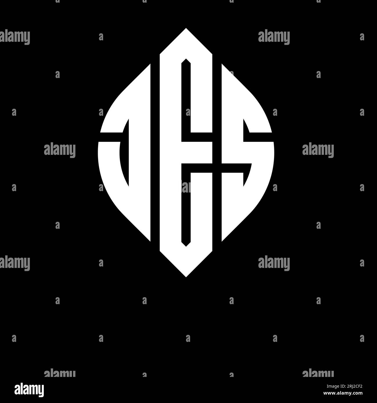 JES circle letter logo design with circle and ellipse shape. JES ...