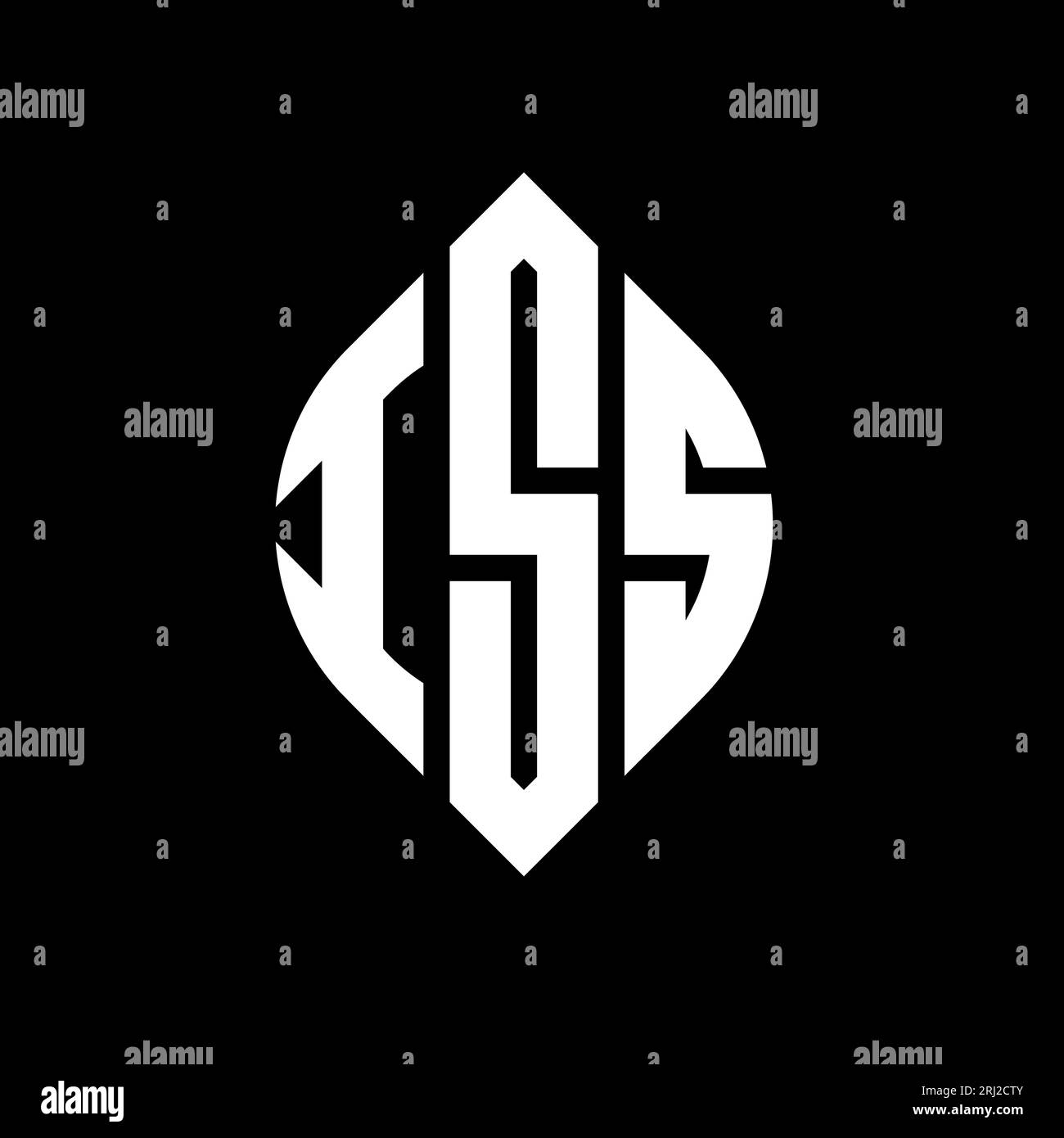 ISS circle letter logo design with circle and ellipse shape. ISS ...