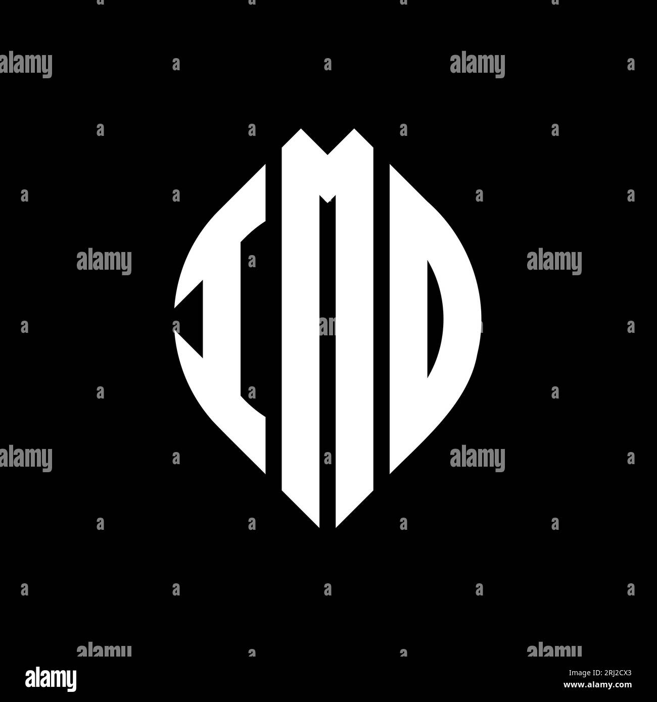 IMO circle letter logo design with circle and ellipse shape. IMO ...