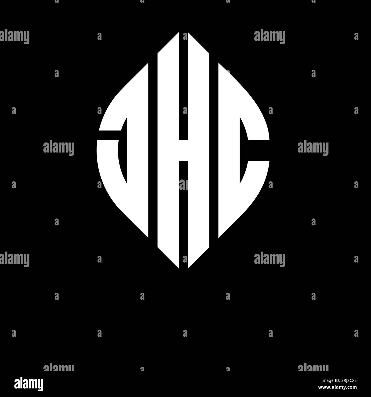 JHC circle letter logo design with circle and ellipse shape. JHC ...