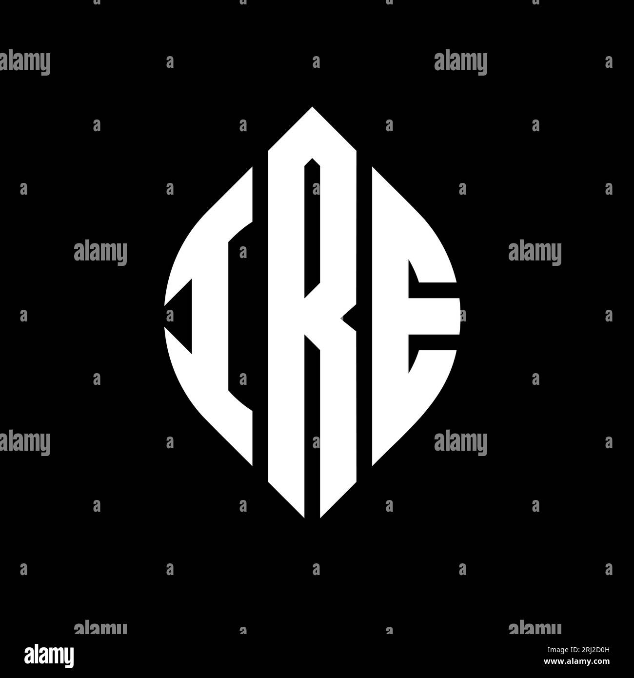 IRE circle letter logo design with circle and ellipse shape. IRE ...