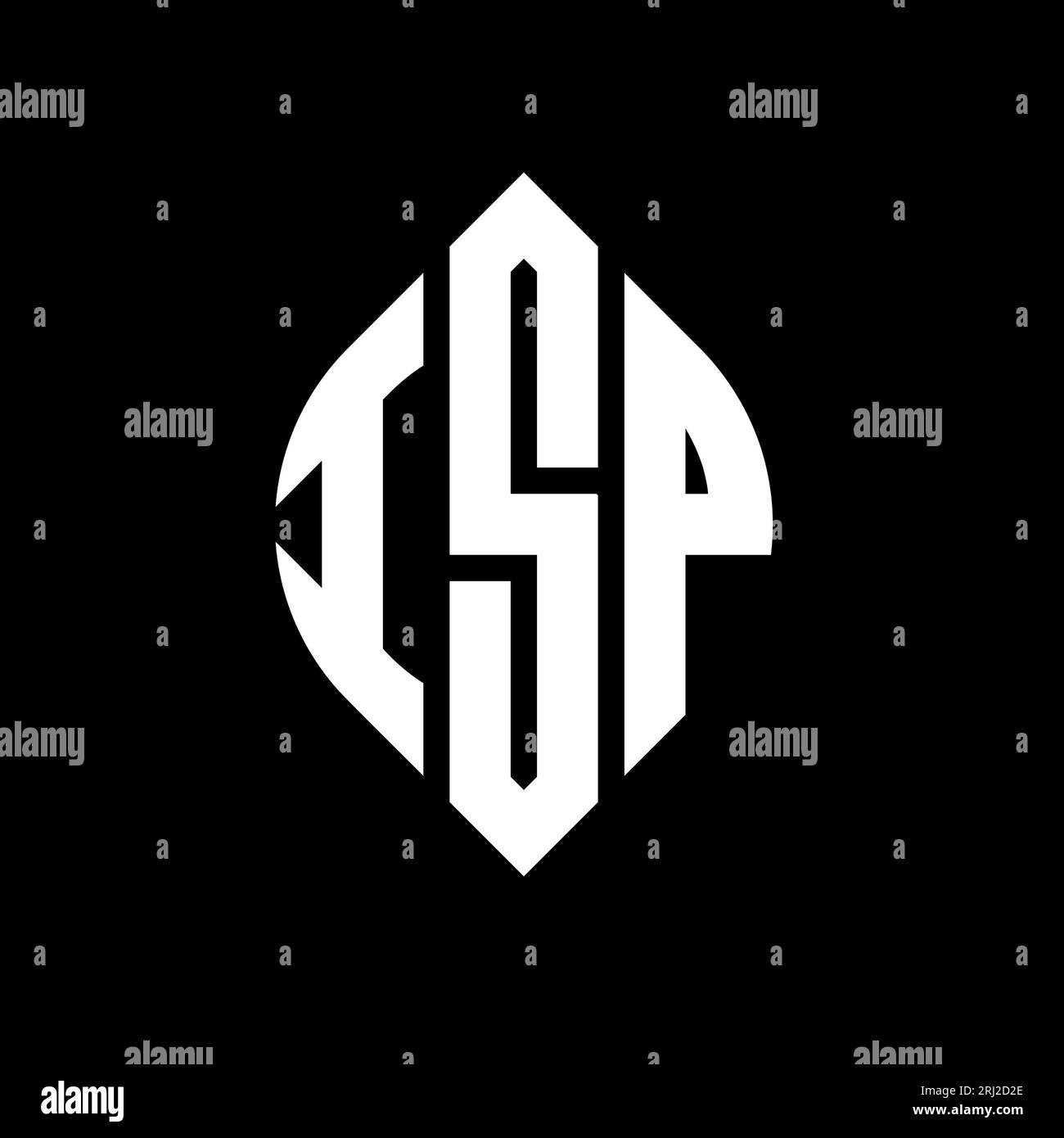 ISP circle letter logo design with circle and ellipse shape. ISP ...